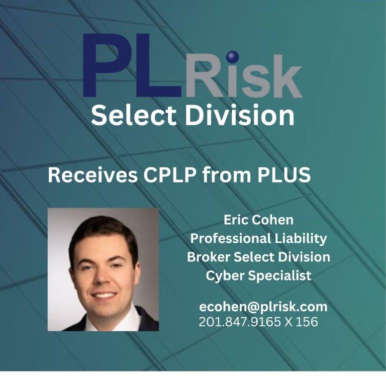 Eric Cohen Receives Cyber Designation from PLUS Society